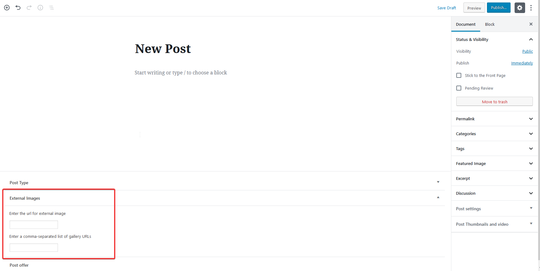 Adding external images to posts or custom post types - Super Speedy Plugins